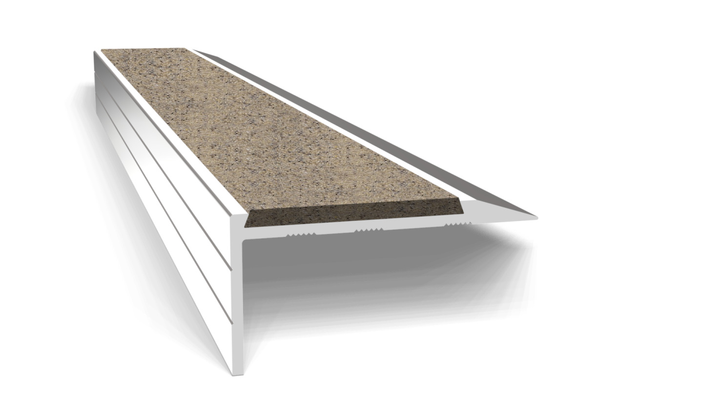 FA741ST Surface Mounted Abrasive Stair Tread Nosing
