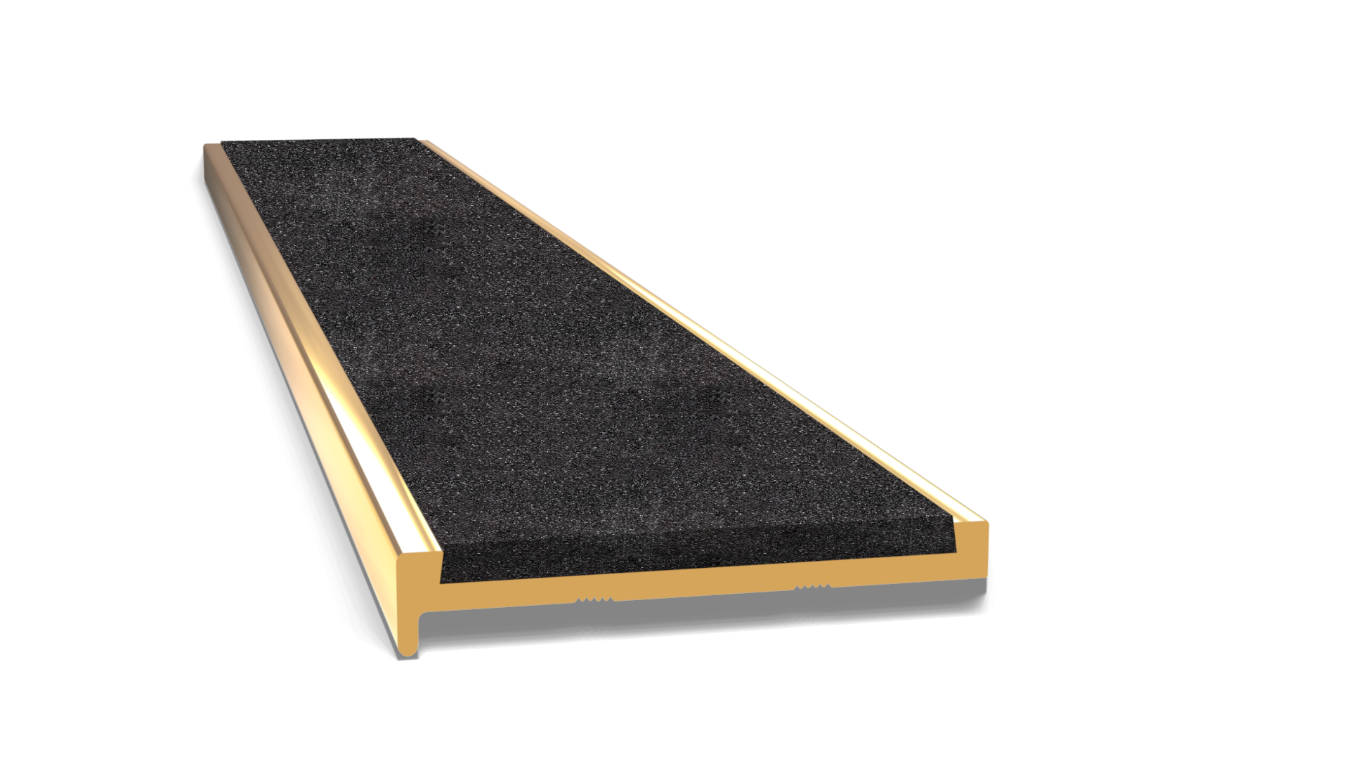 BFA771S Recessed Solid Brass Abrasive Stair Tread Nosing