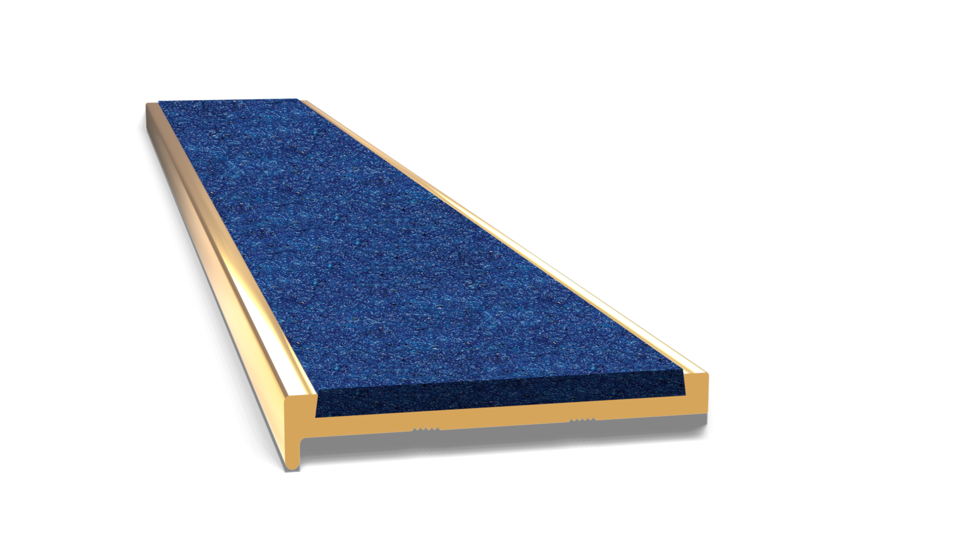 BFA771S Recessed Solid Brass Abrasive Stair Tread Nosing