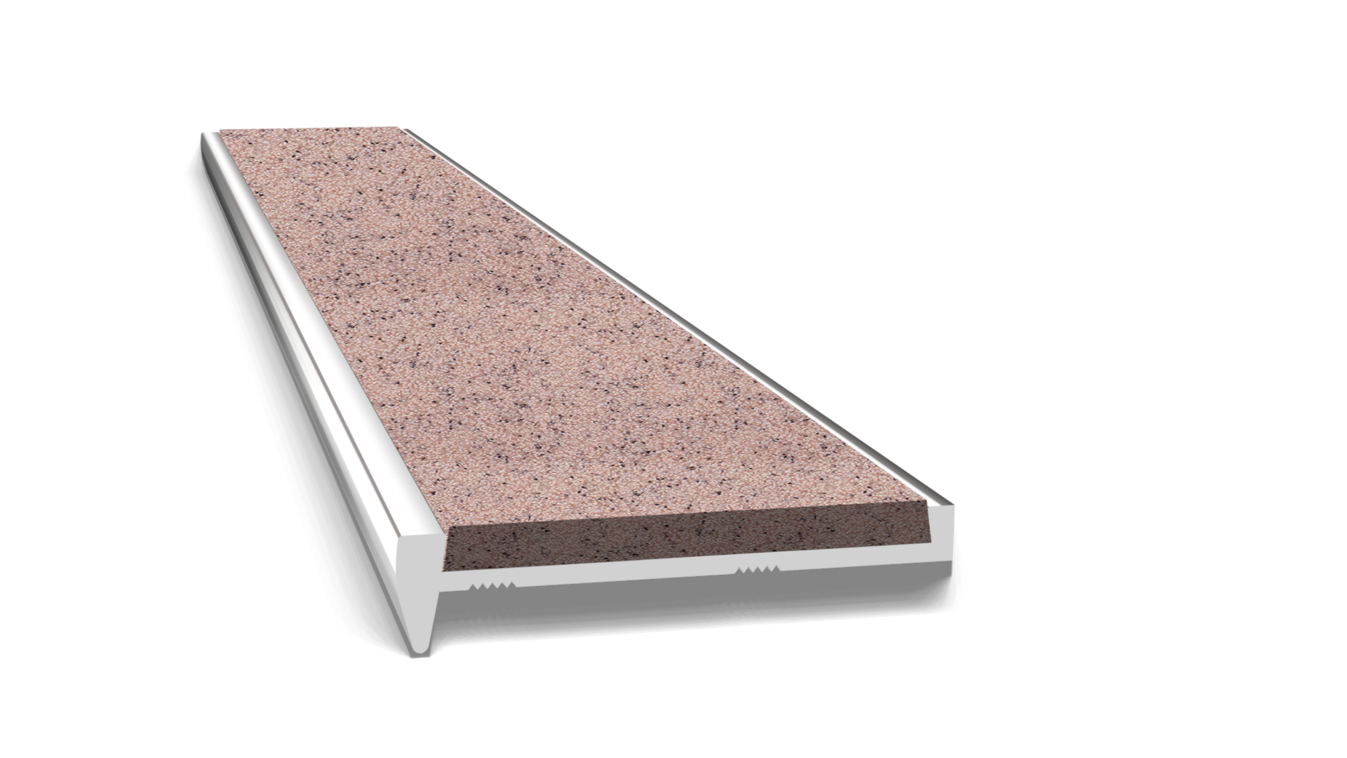 FA501S Recessed Abrasive Stair Tread Nosing